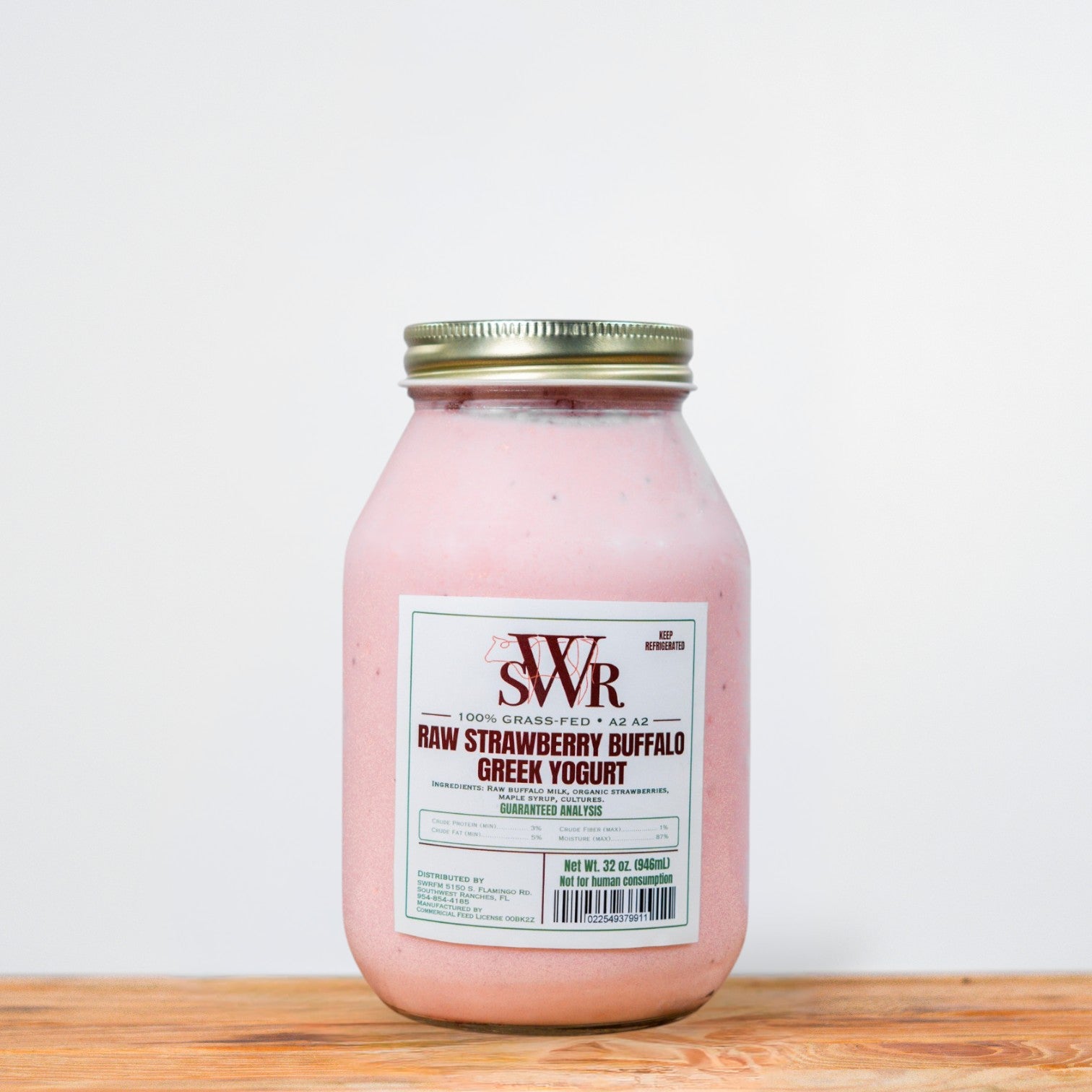 Raw Buffalo Strawberry Greek Yogurt | 32oz – Southwest Ranches Farmers ...